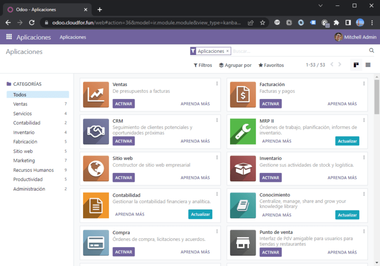 Cómo instalar y configurar Odoo con Nginx