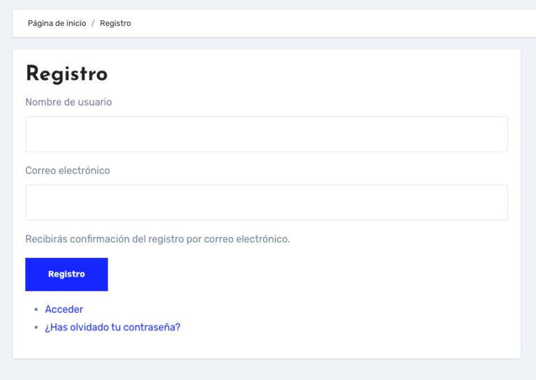 Registro de usuarios en WordPress en 2 pasos