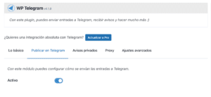 Integrar Telegram en tu sitio WordPress