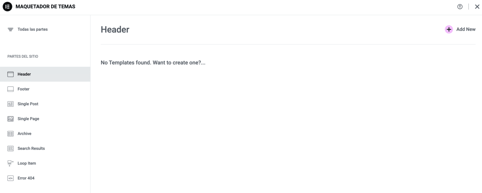 Cómo crear una cabecera fija en Elementor