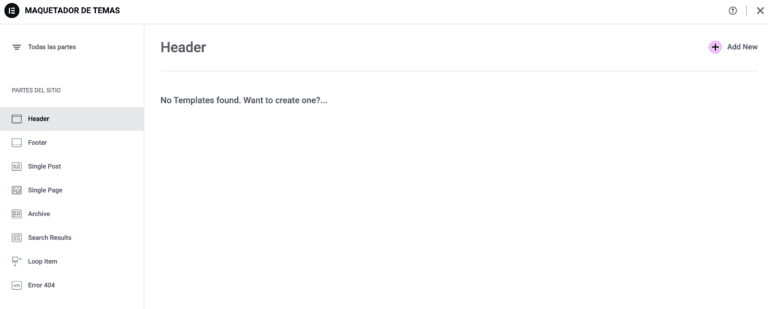 Cómo crear una cabecera fija en Elementor